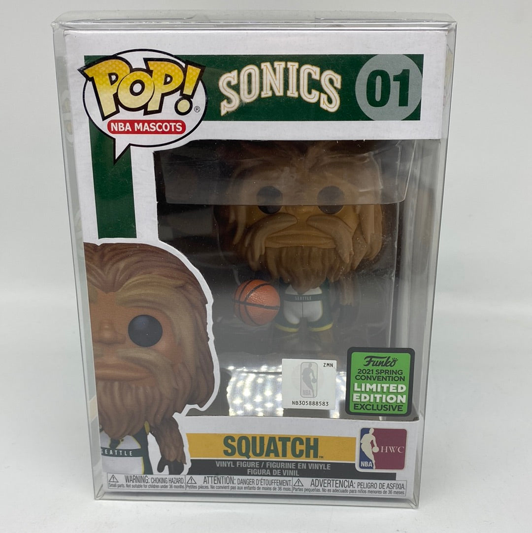 Funko Pop! NBA Mascots: Sonics Squatch #01 Vinyl Figure 2021 Spring Co
