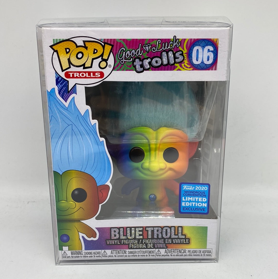 Funko Pop! Good Luck Trolls: Blue Troll #06 Vinyl Figure 2020 Wondrous