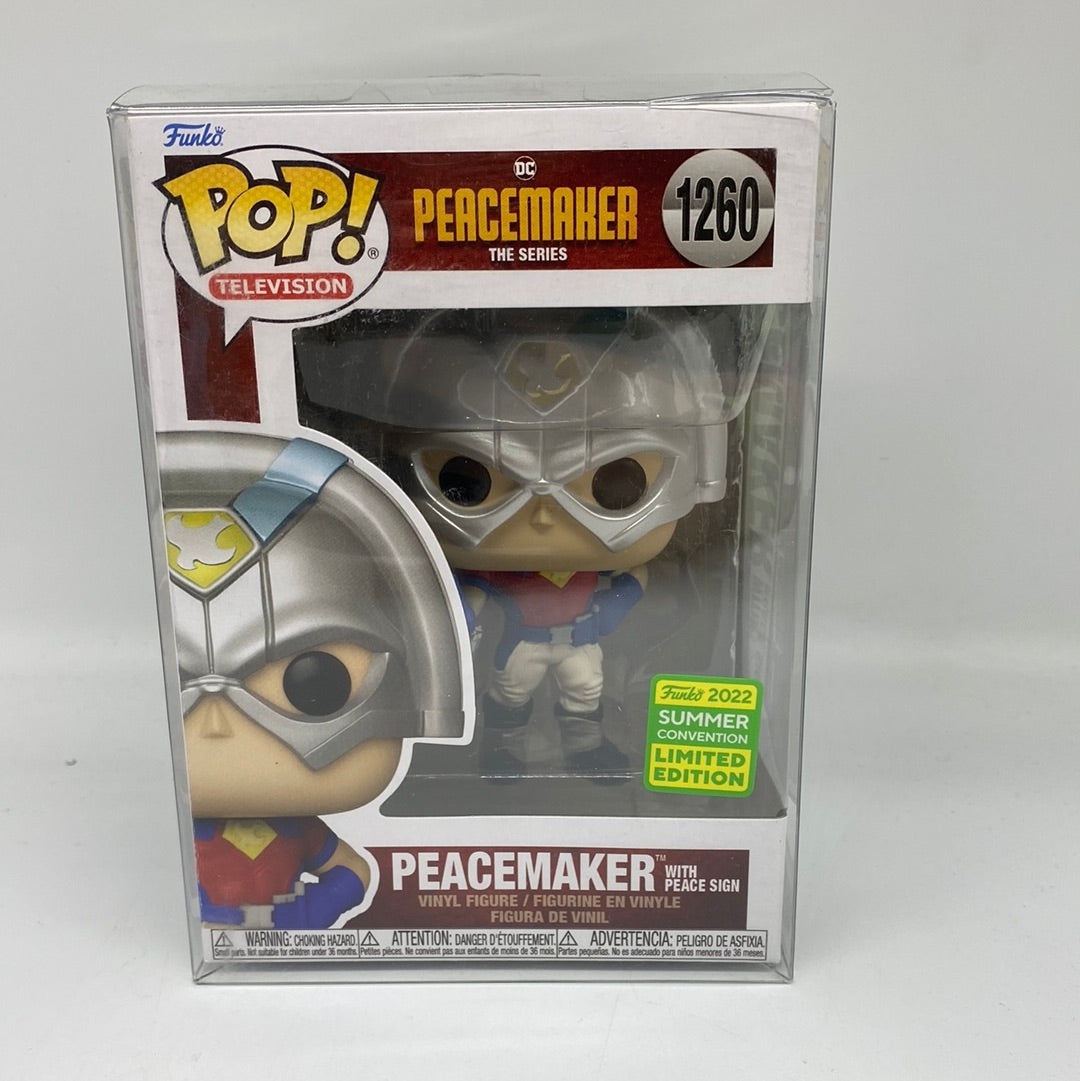 Funko Pop! DC Peacemaker The Series Peacemaker with Peace Sign #1260 2