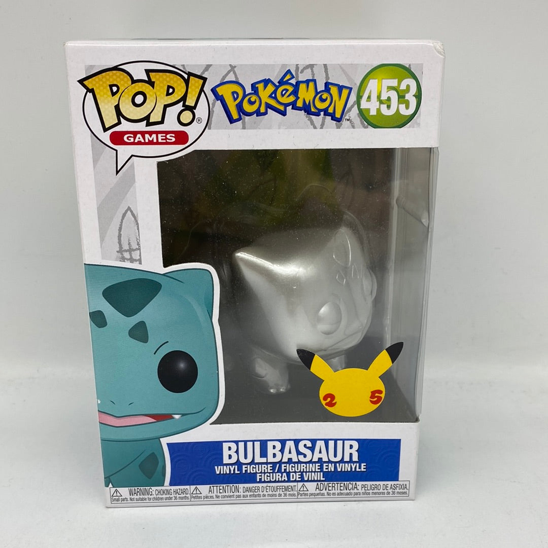 Funko Pop! Pokémon: Bulbasaur (Silver Metallic) #453 Vinyl Figure DAMA