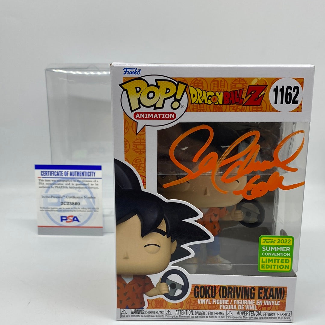 Funko Pop! Dragon Ball Z: Goku (Driving Exam) #1162 Signed COA PSA