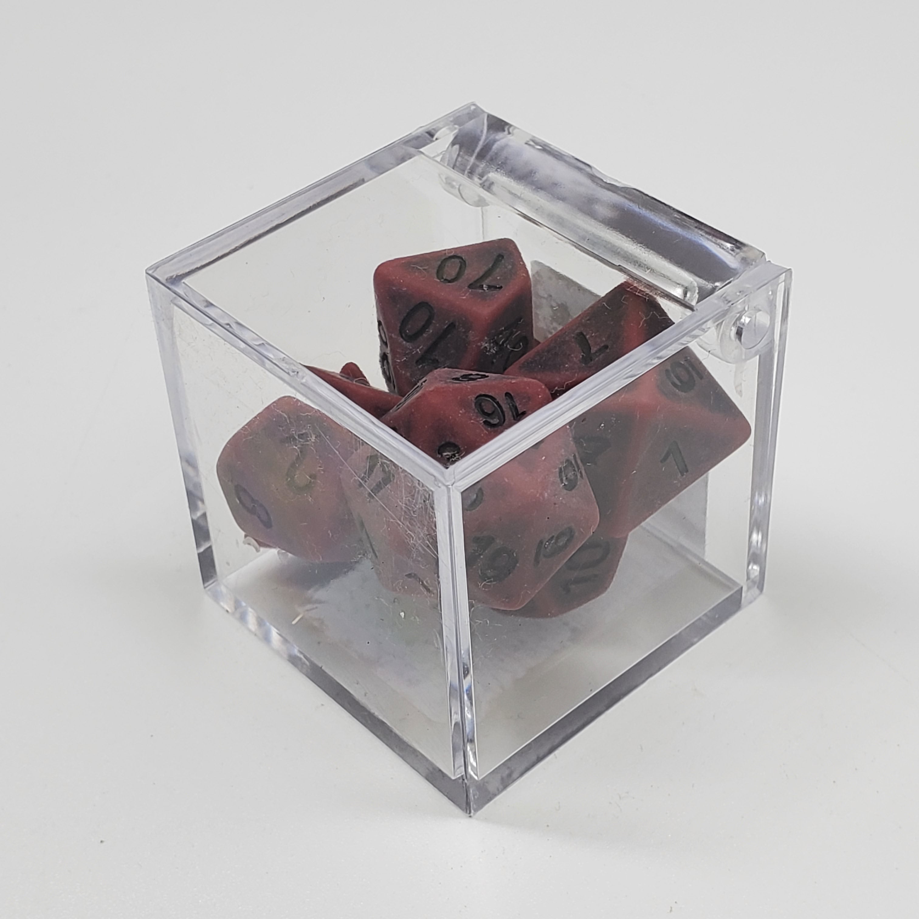 Critical Hit Collectibles - Ancient Red Polyhedral Dice with Black Num
