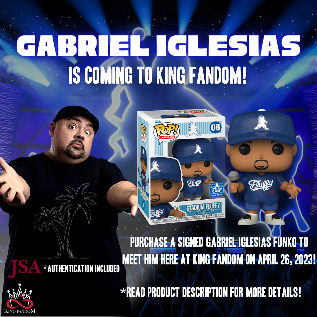 *SIGNED* Gabriel Iglesias: Stadium Fluffy (Away) Funko Pop JSA Authent