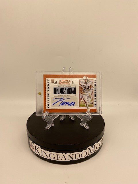 Travis Homer Autographed Trading Card